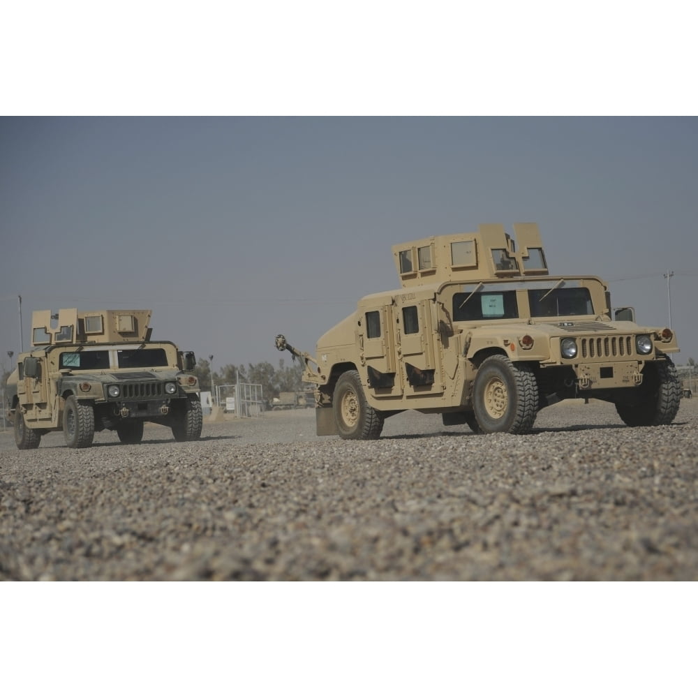 Two M1114 Humvee vehicles at Camp Taji Iraq Poster Print - Walmart.com