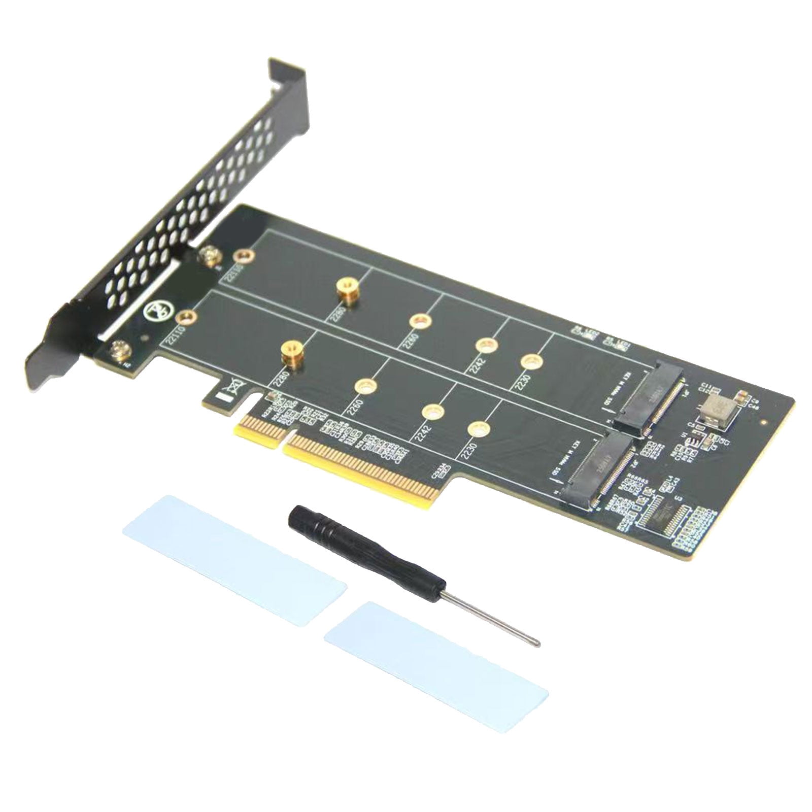 Two NVME M Key PCIe Adapters Board PCIE Split Card with Industrial ...