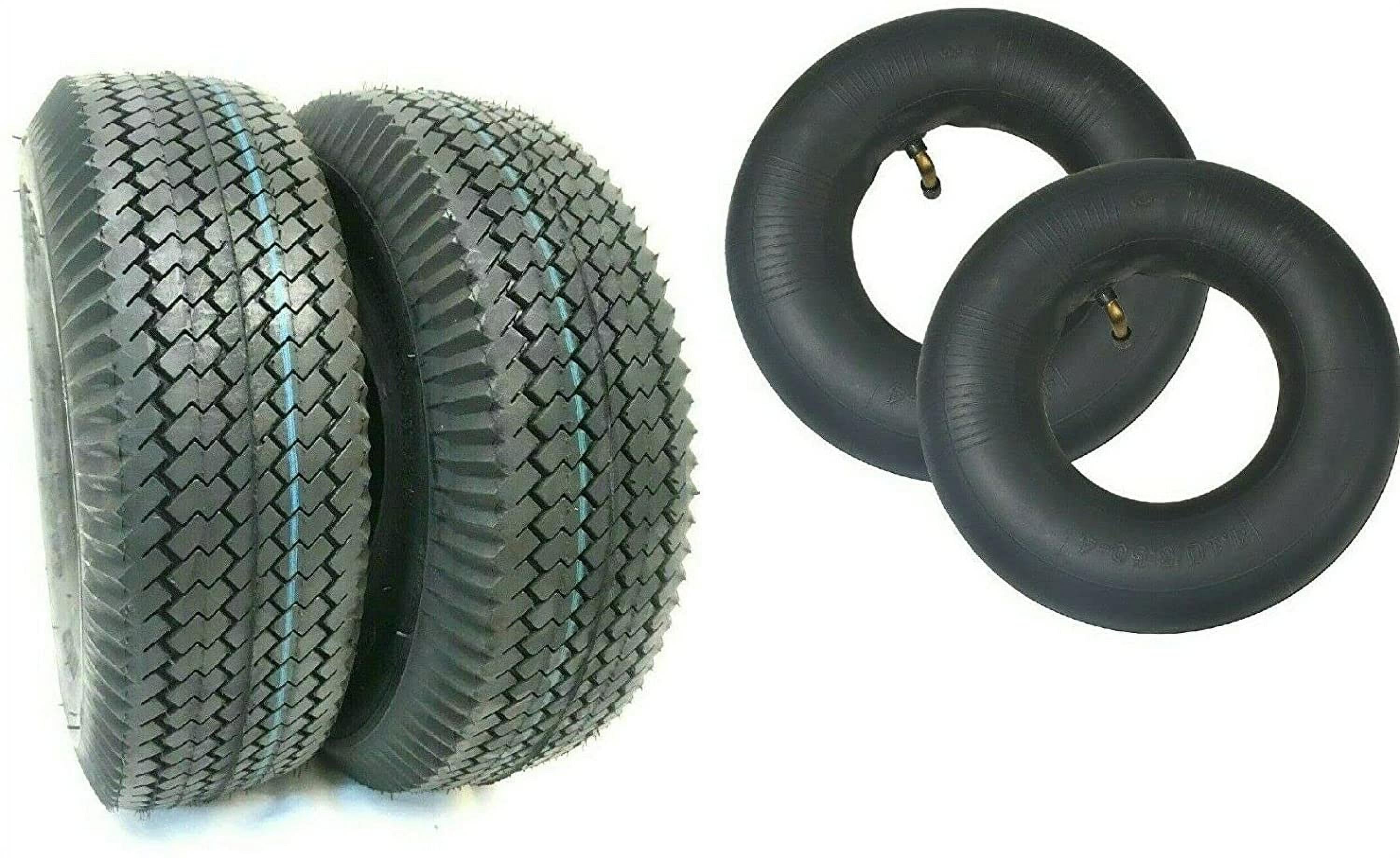 Two New 4.10/3.50-4 410/350-4 Sawtooth 4 Ply Dolly Cart Go Kart Wtubes ...