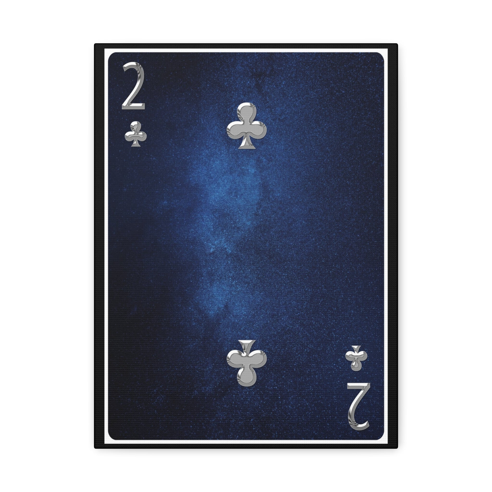 Two Of Clubs Space Background Playing Card Canvas Wall Art for Home ...