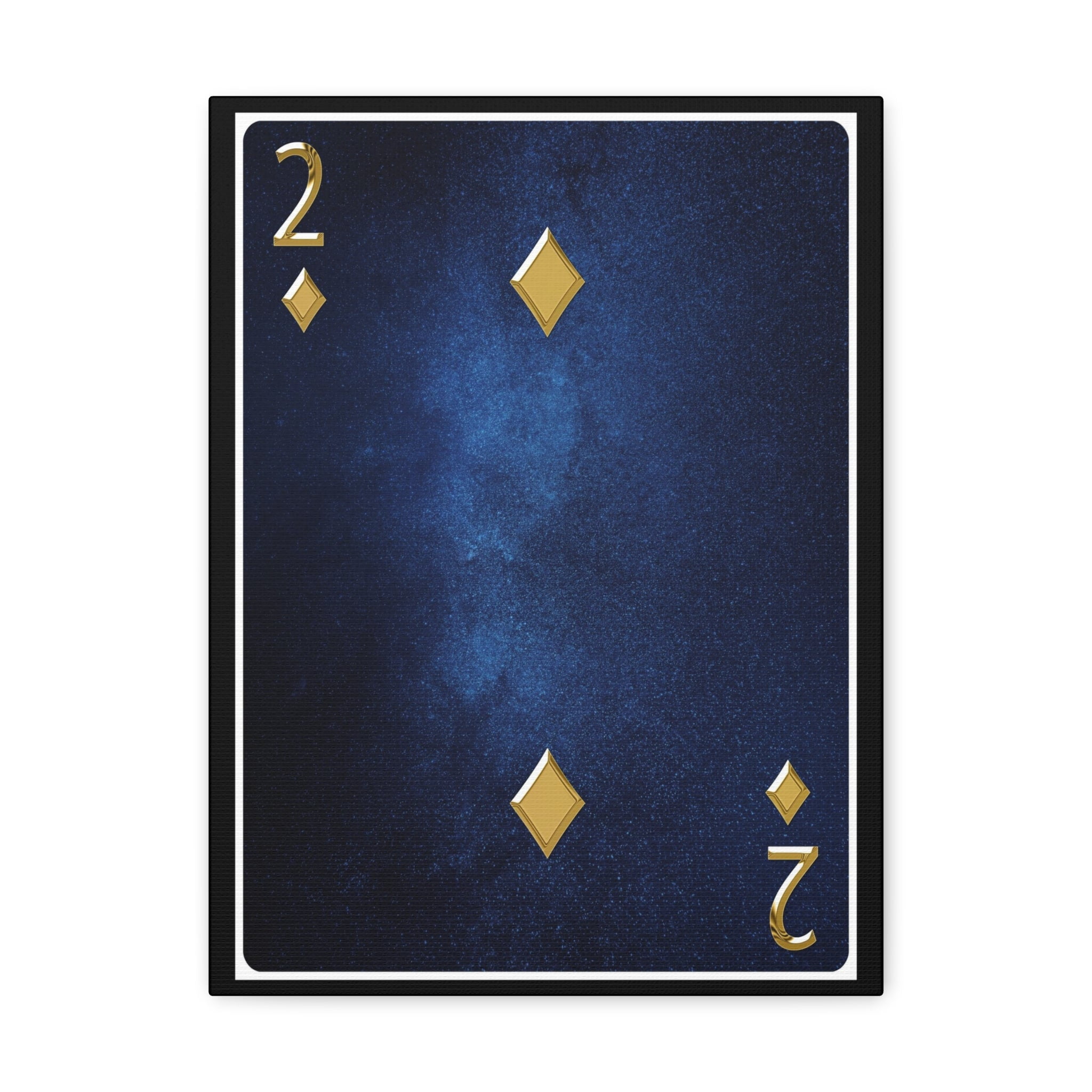 Two Of Diamonds Space Background Playing Card Canvas Wall Art for Home ...