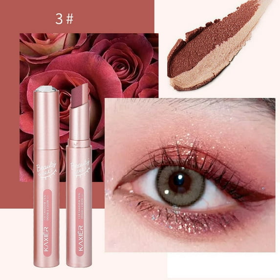 Two In One Cream Eye Shadow Stick, Two Color Eye Shadow Stick, Long ...