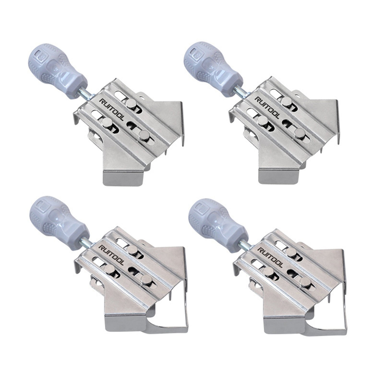 Two Open-Type And Two Closed-Type Stainless Steel Right-Angle Clamps Of ...