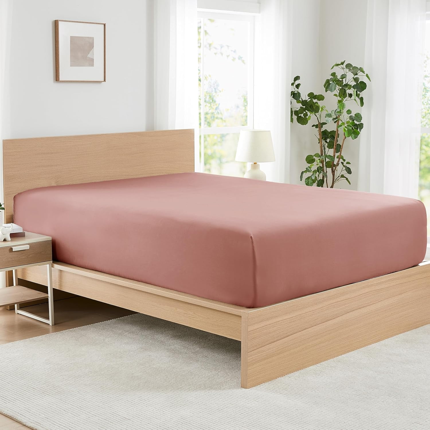 Two-Pack Deep Pocket Fitted Sheets, King Size, 21" Deep King Fitted ...