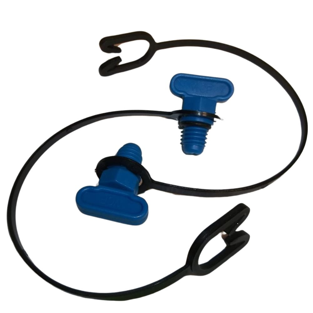 Two Pack Drain Plug Replacement for Volvo Penta O-Ring Retaining Strap ...