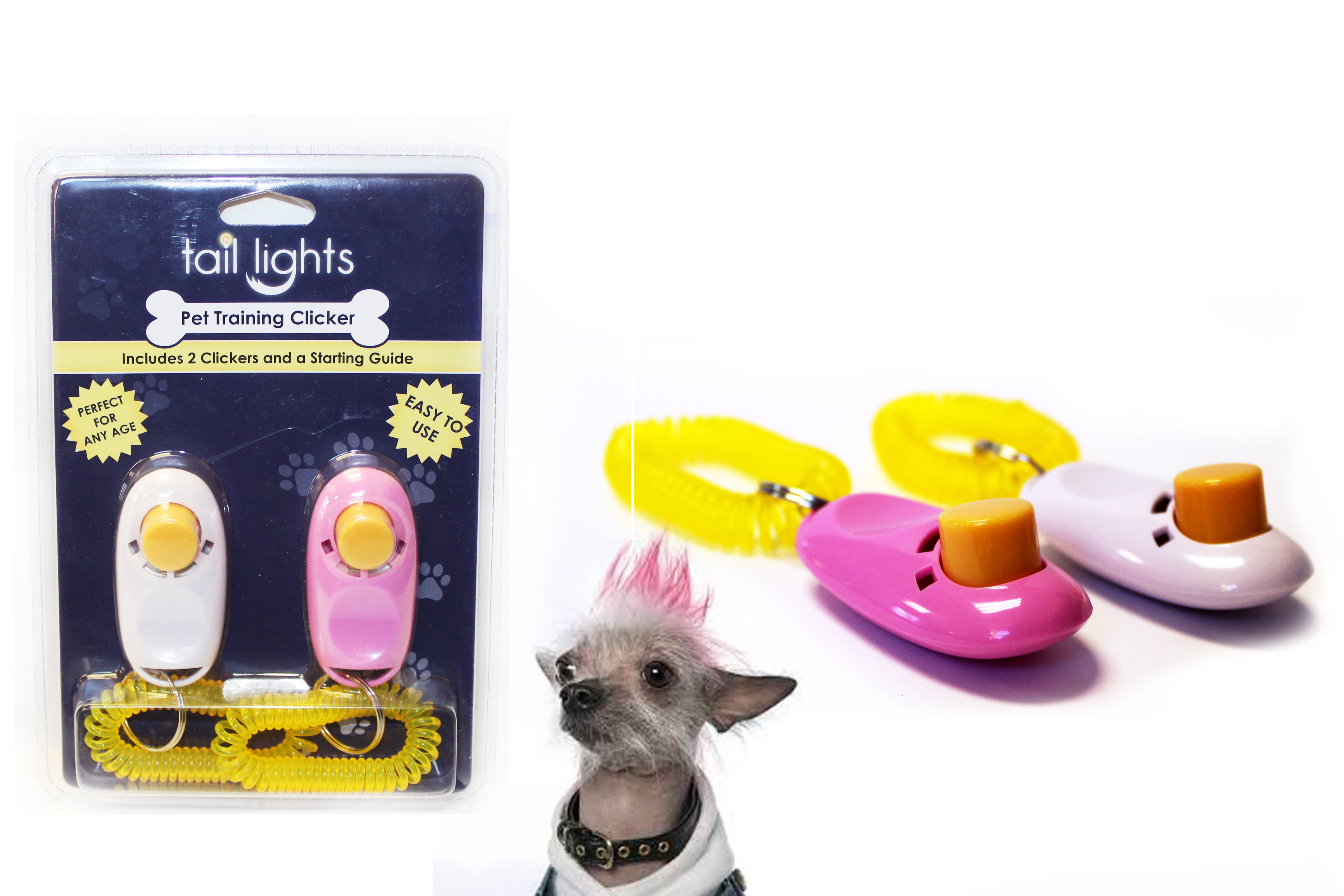 Two Pack Pet Training Clickers with Comprehensive Tarining Guide ...