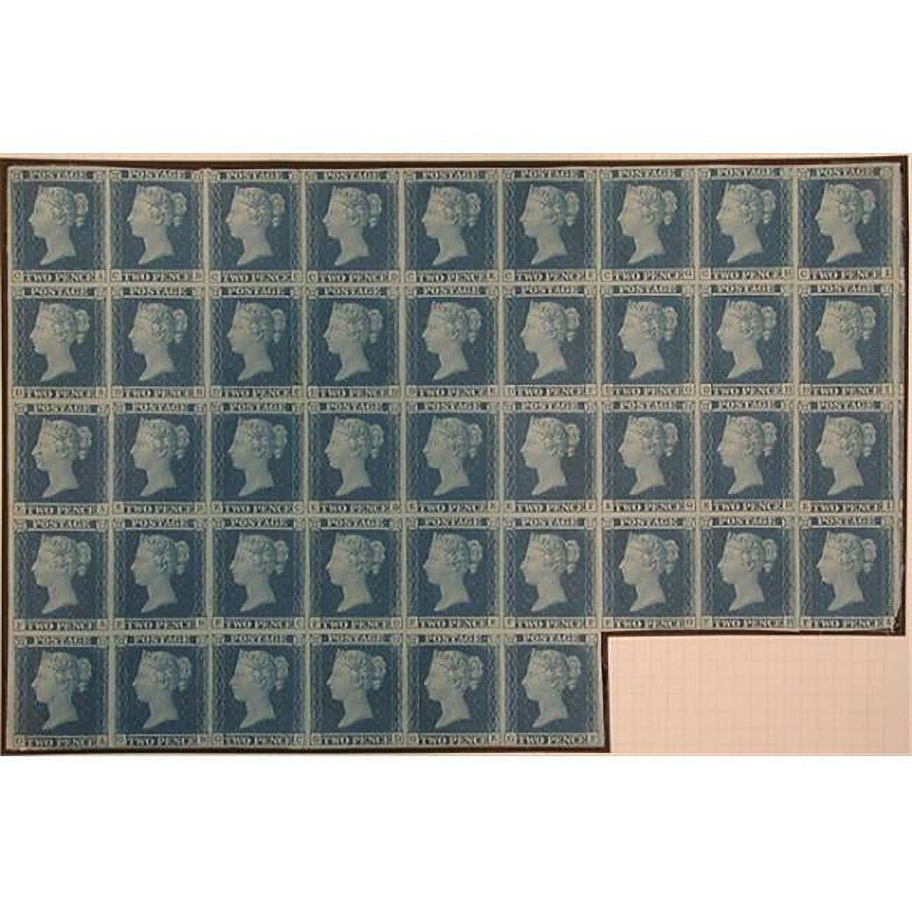 Two Penny Blue Postage Stamps Poster Print by After A Design by William ...