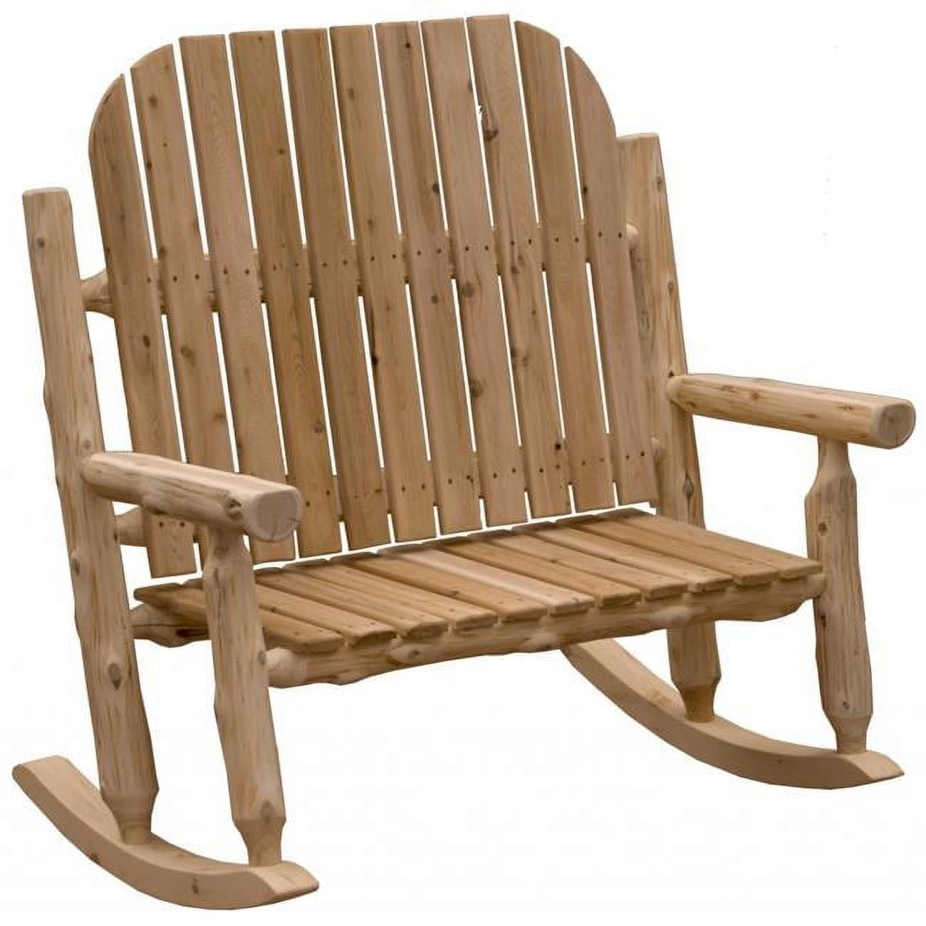 Two-Person Adirondack Rocking Chair - Rustic & Natural Cedar - Walmart.com