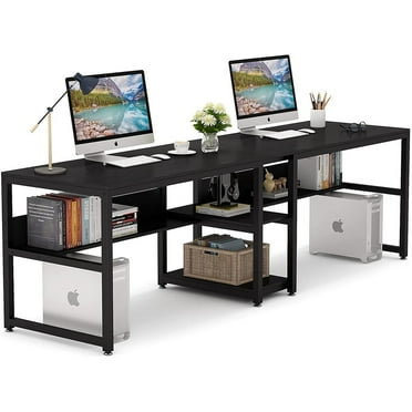Tribesigns Industrial 78.7 in Double Computer Desk with Adjustable Foot ...