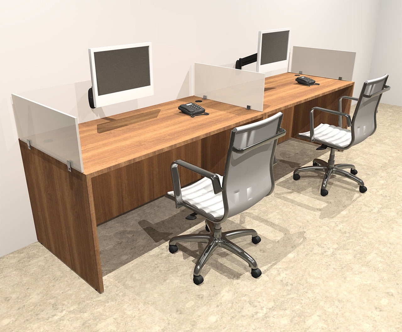 Two Person Divider Modern Office Workstation Desk Set, #OT-SUL-SP1 ...