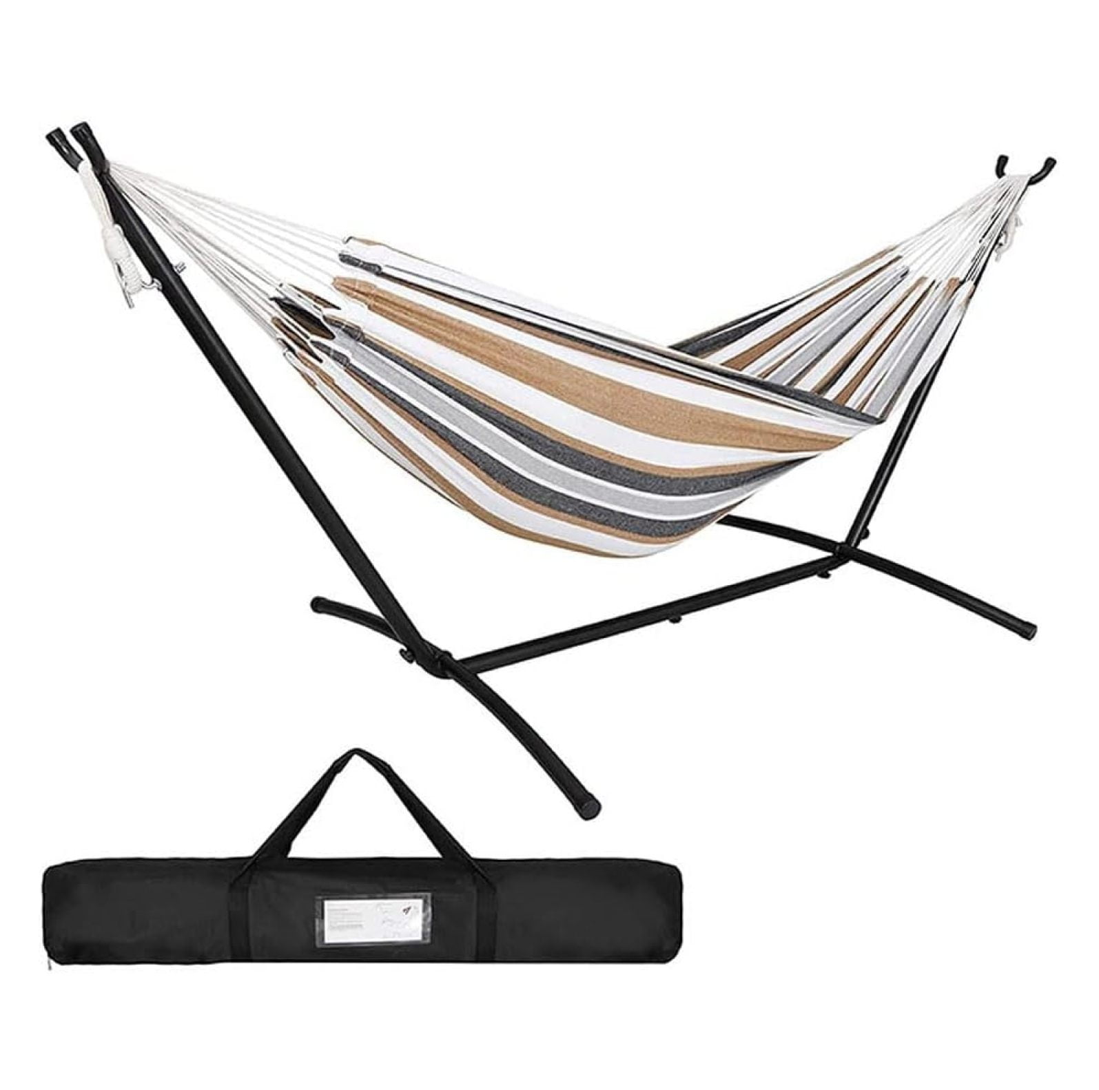 Two Person Hammock Adjustable Hammock Bed with Space Saving Steel Stand ...