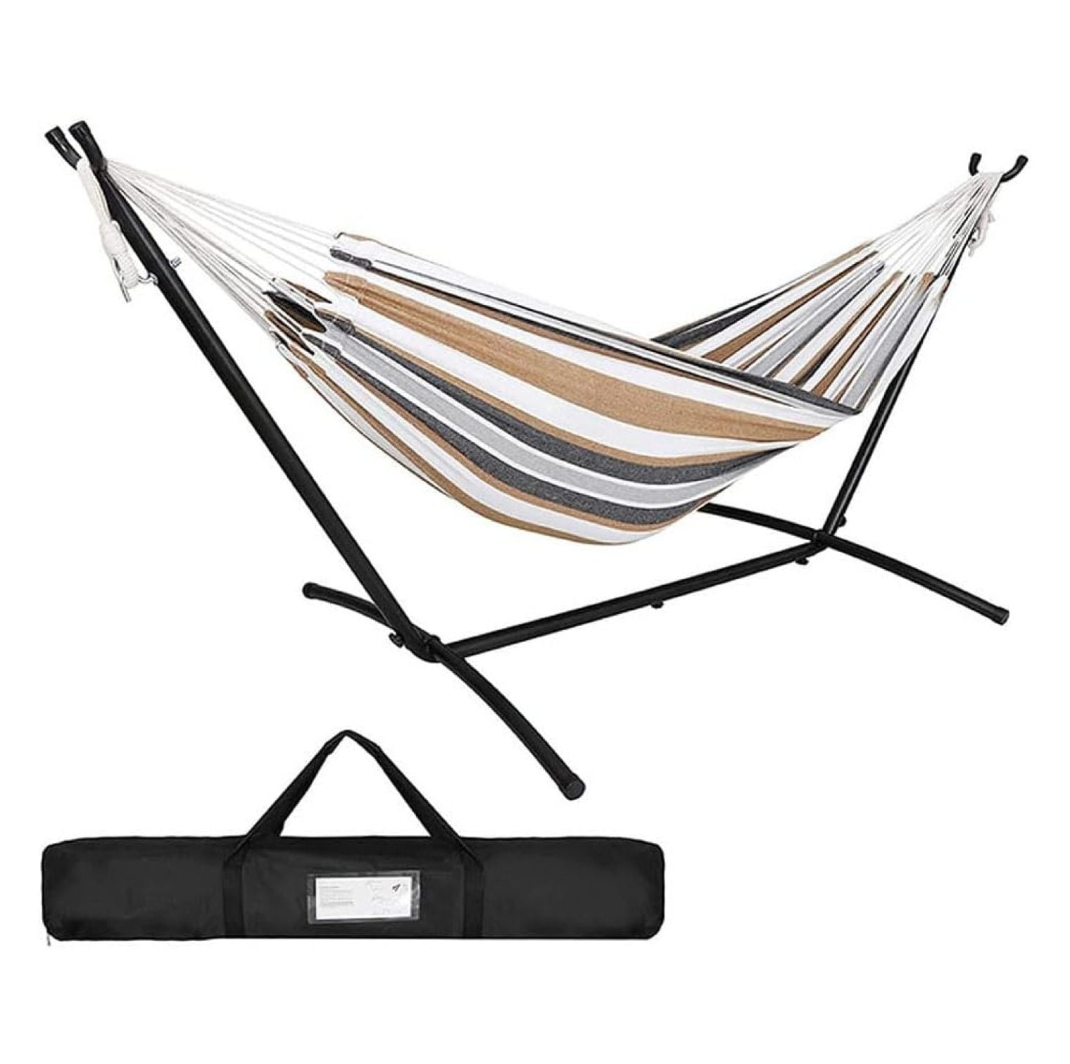 Two Person Hammock Adjustable Hammock Bed with Space Saving Steel Stand ...