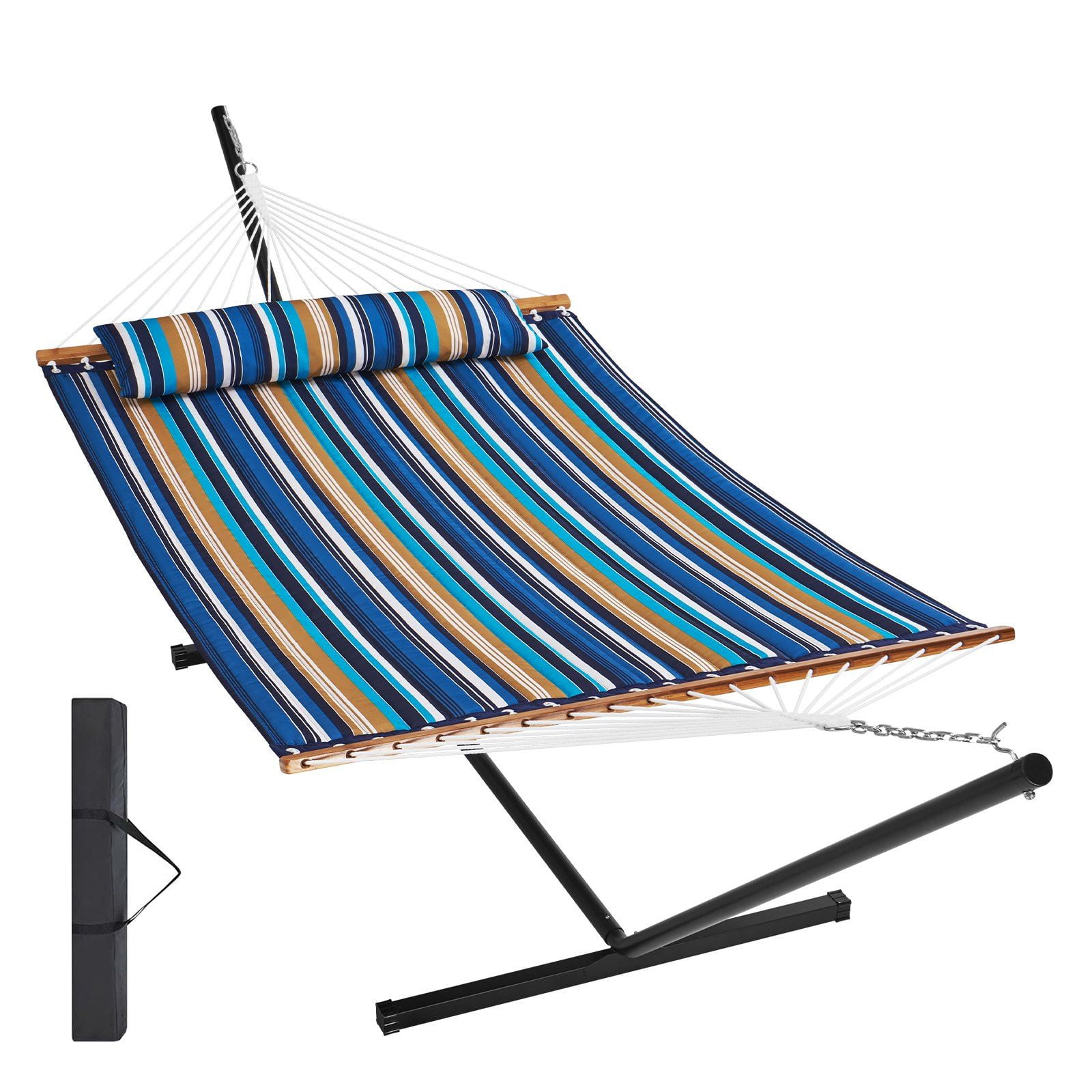 Two Person Hammock with Stand Included Heavy Duty 480lb Capacity ...
