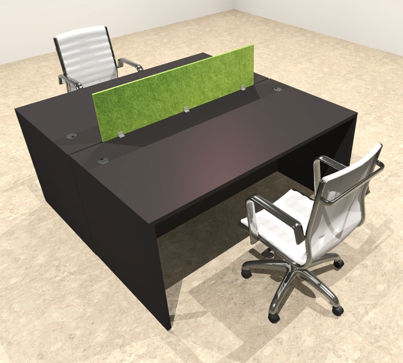 Two Person Modern Accoustic Divider Office Workstation Desk Set, #OT-SUL-FPRA4 - Walmart.com