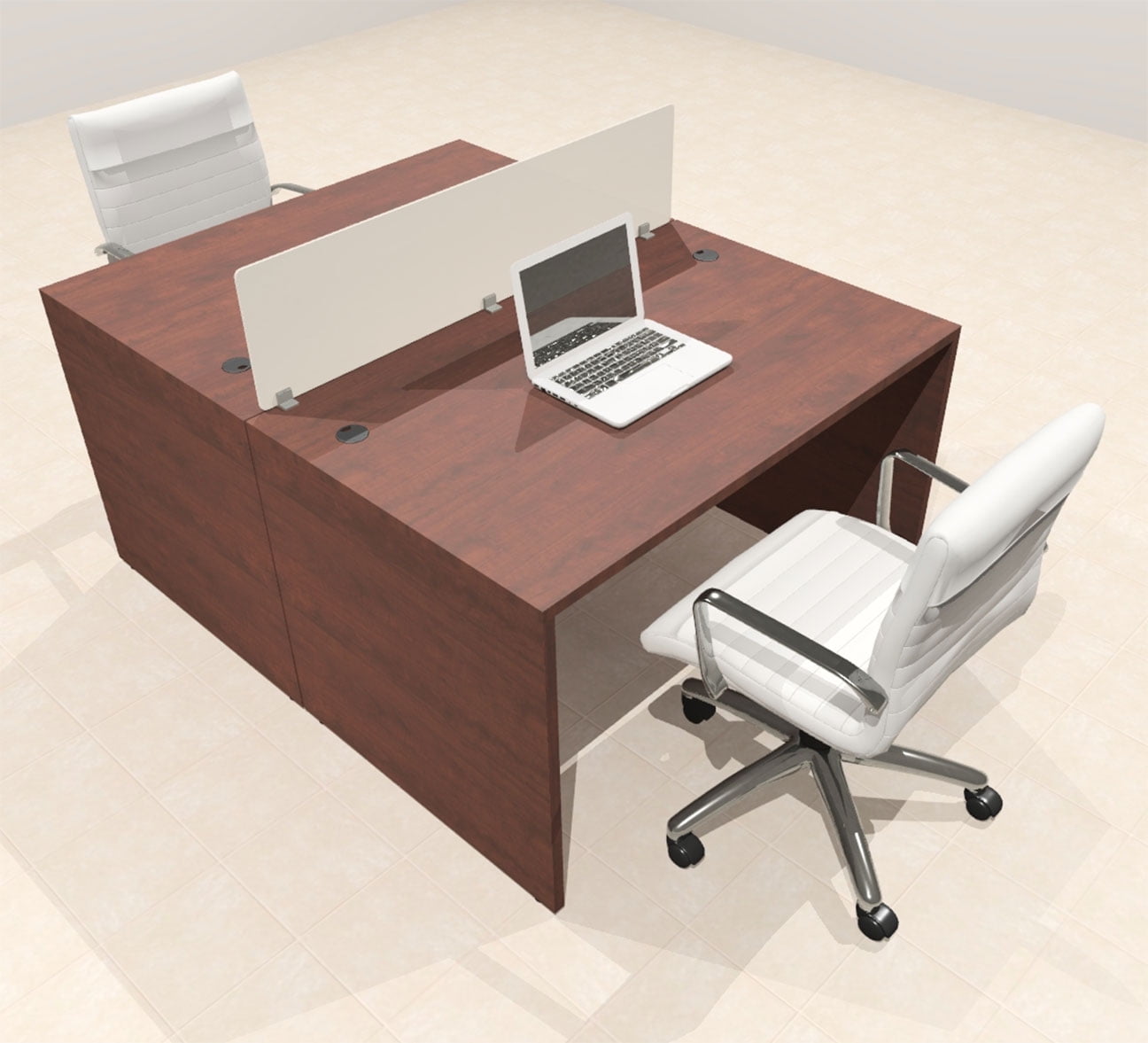 Two Person Modern Acrylic Divider Office Workstation Desk Set, #OT-SUS-FP2 - Walmart.com