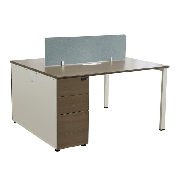 Two Person Modern Divider Office Workstation Desk - Walmart.com