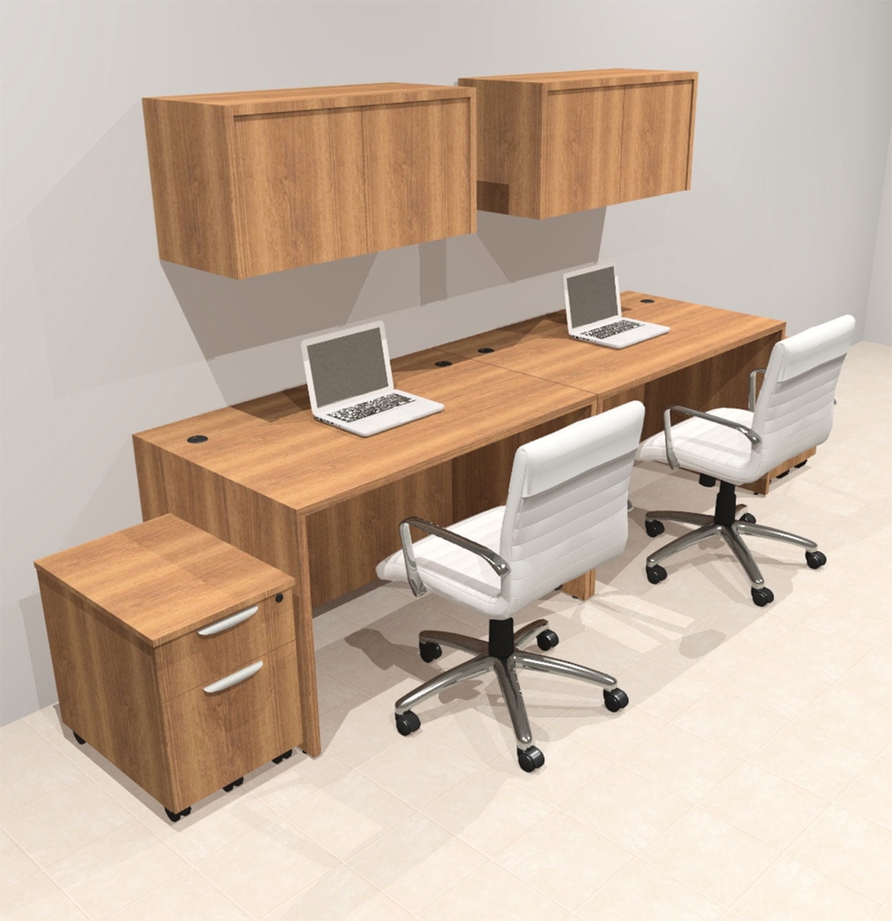 Two Person Modern No Panel Office Workstation Desk Set, #OT-SUS-SPN46 ...