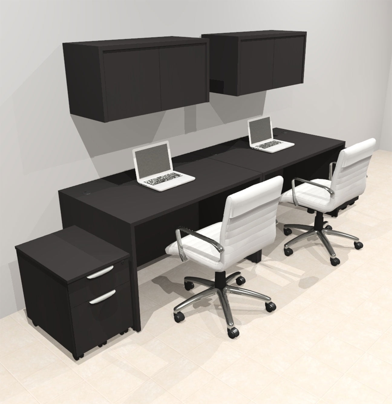 Two Person Modern No Panel Office Workstation Desk Set, #OT-SUS-SPN49 ...