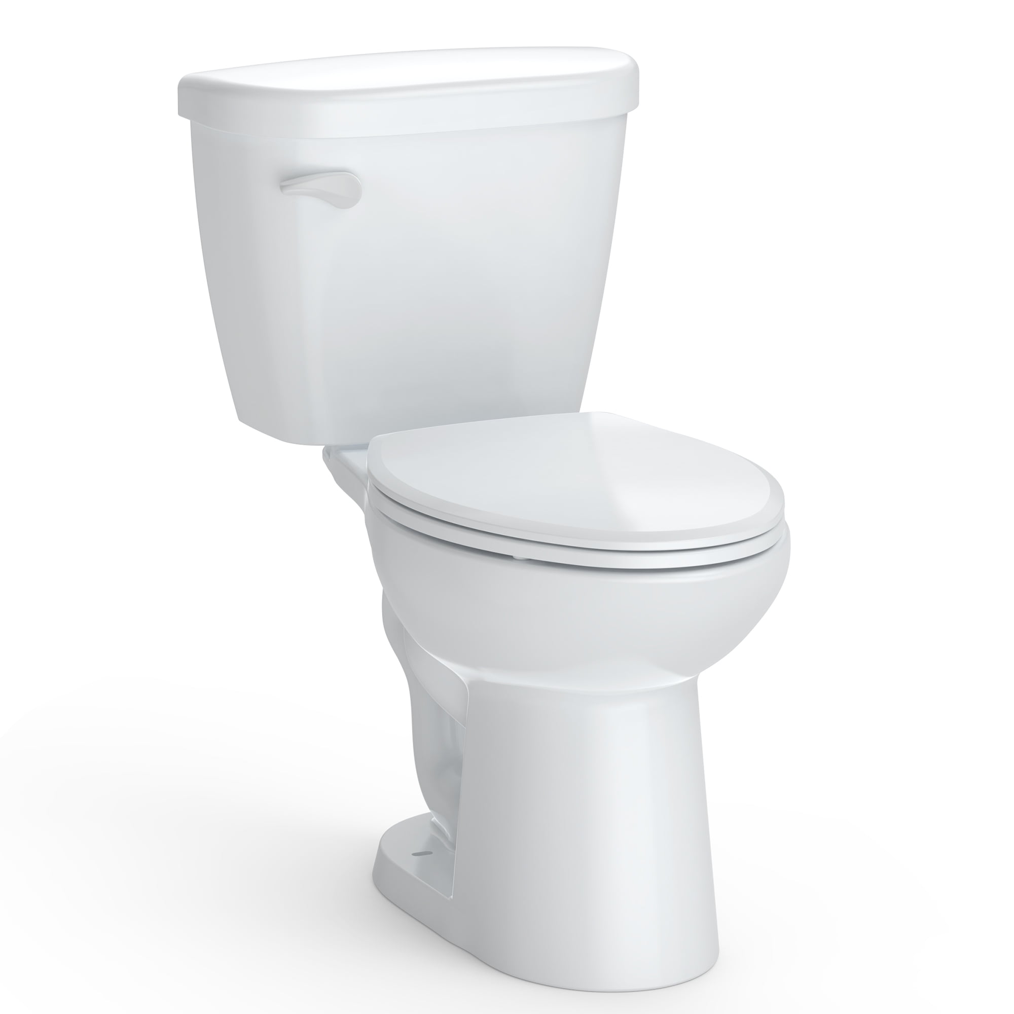 Two Piece Elongated Toilets, Powerful Single Flush 1.28 GPF Toilets, 16 ...