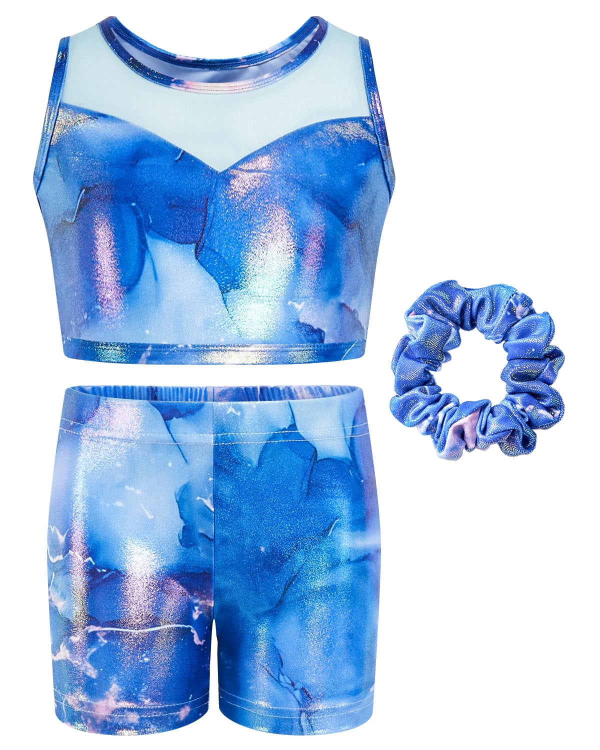 Two Piece Gymnastics Leotards for Girls,Sparkly Dance Biketards with ...