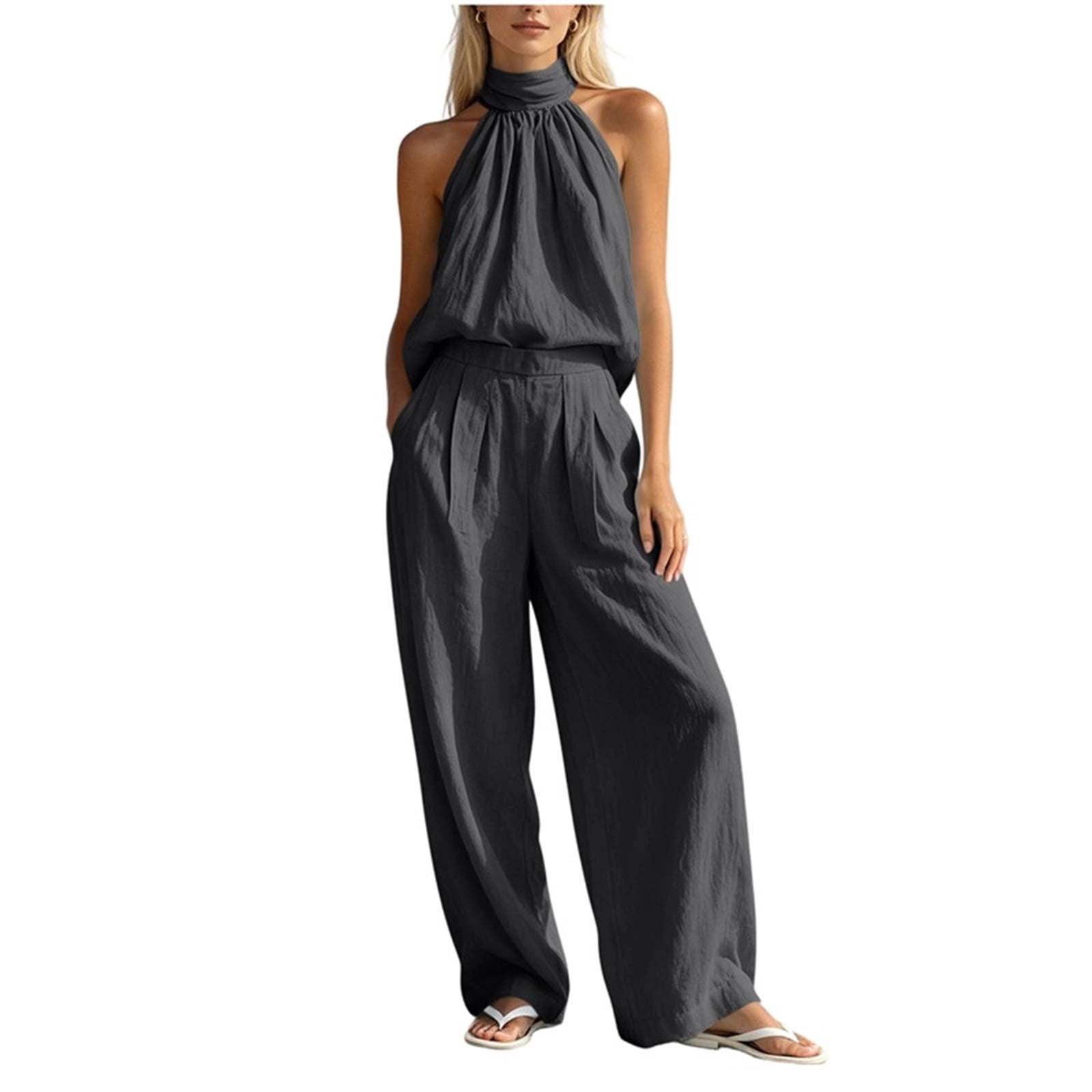 Two Piece Outfit Sets for Women 2026 Summer Fashion Plus Size Solid ...