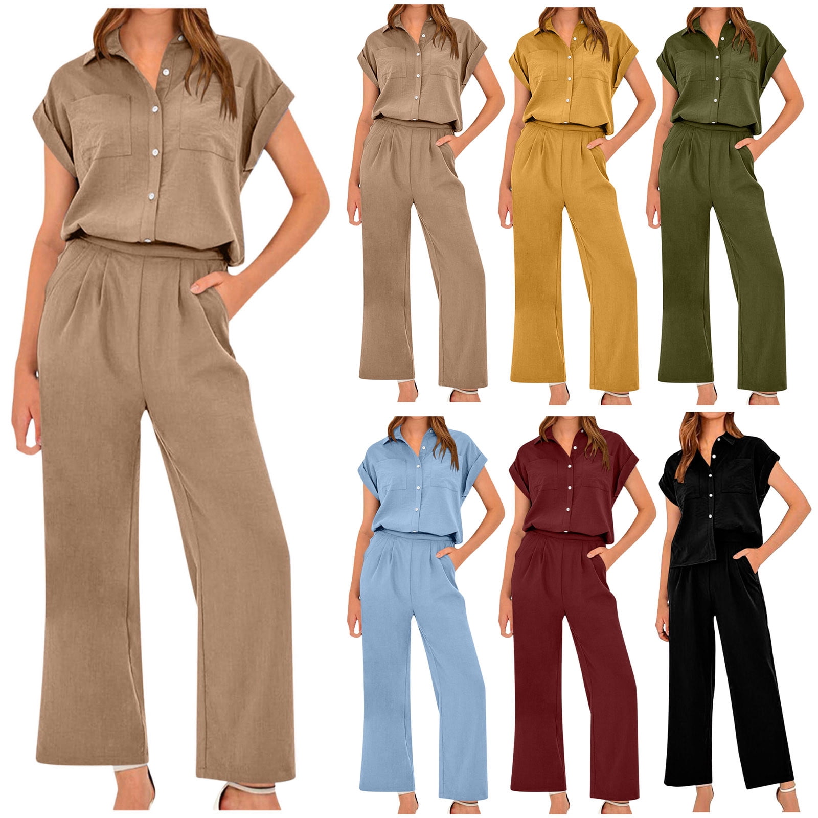 Two Piece Outfits Women Womens 2 Piece Outfits Outfits Sleeveless Crop ...