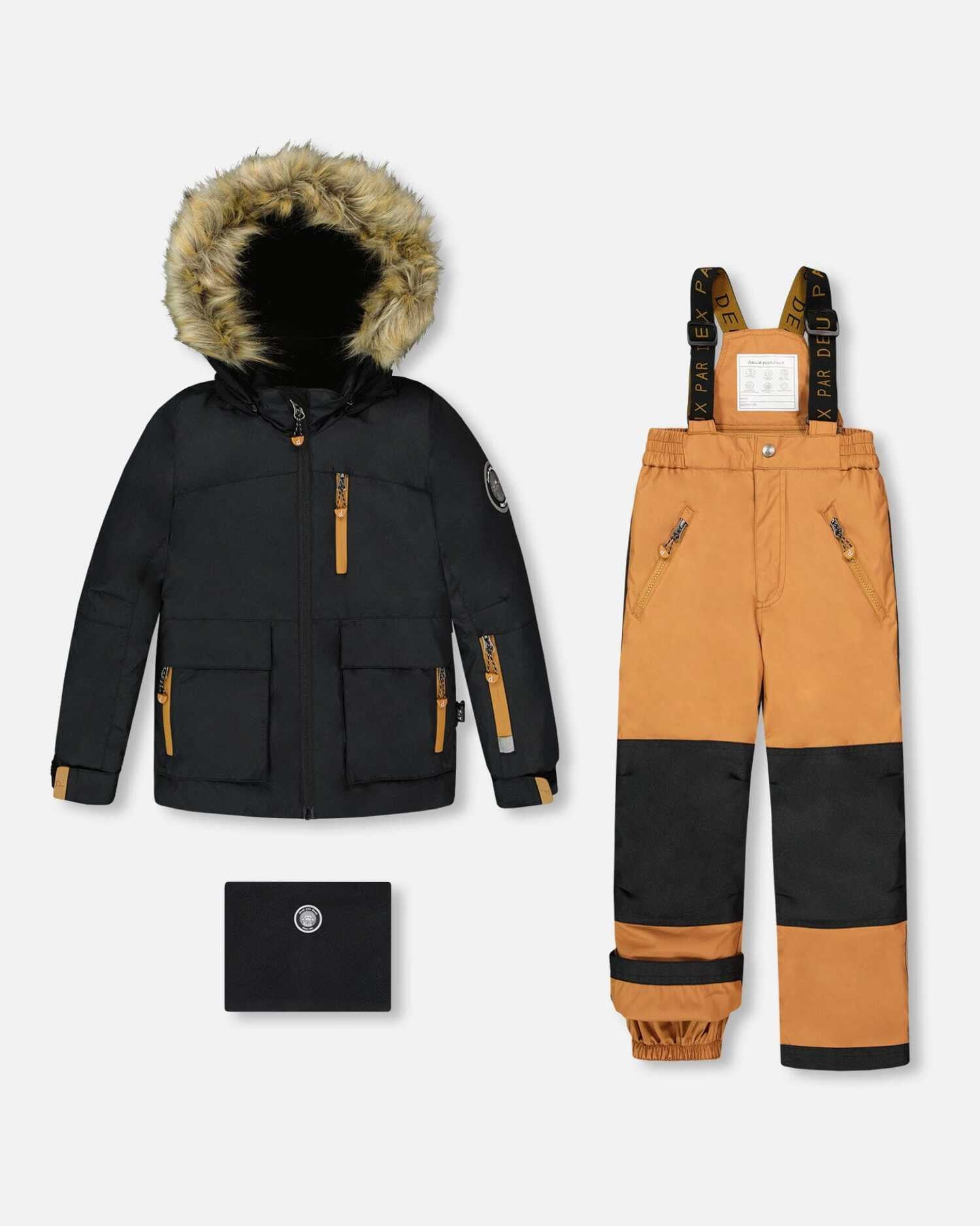 Two-Piece Play Snowsuit With Contrast Jacket Brown Sugar - Walmart.com