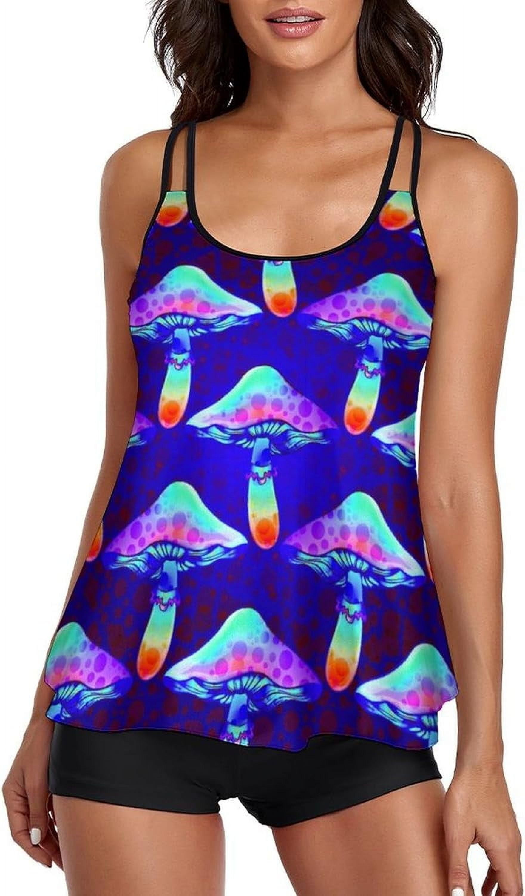 Two Piece Tankini Swimsuits Set, Tummy Control Bathing Suits for Women ...