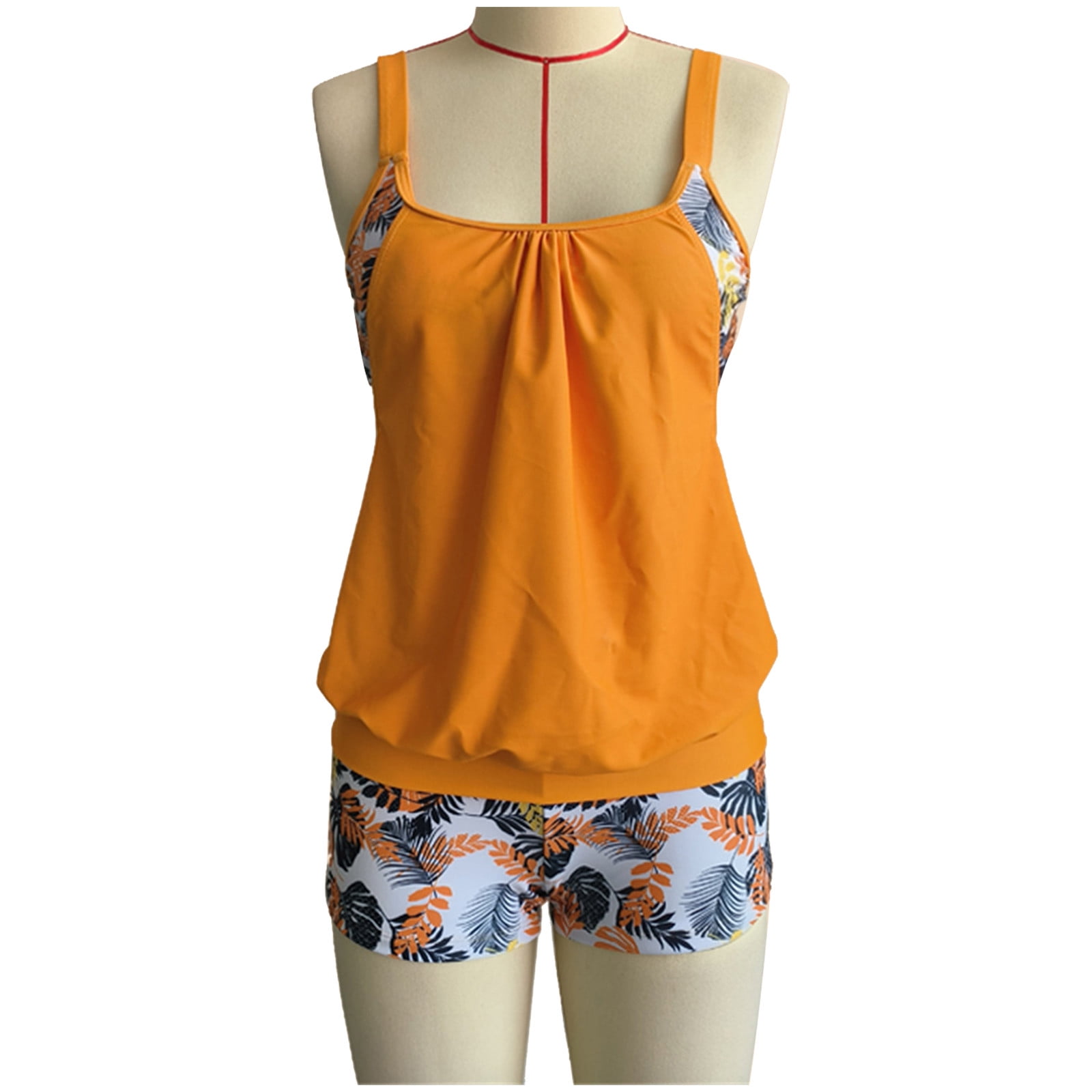 Two Piece Tankini Swimsuits for Women Tank Blouson Top Bathing Suits ...