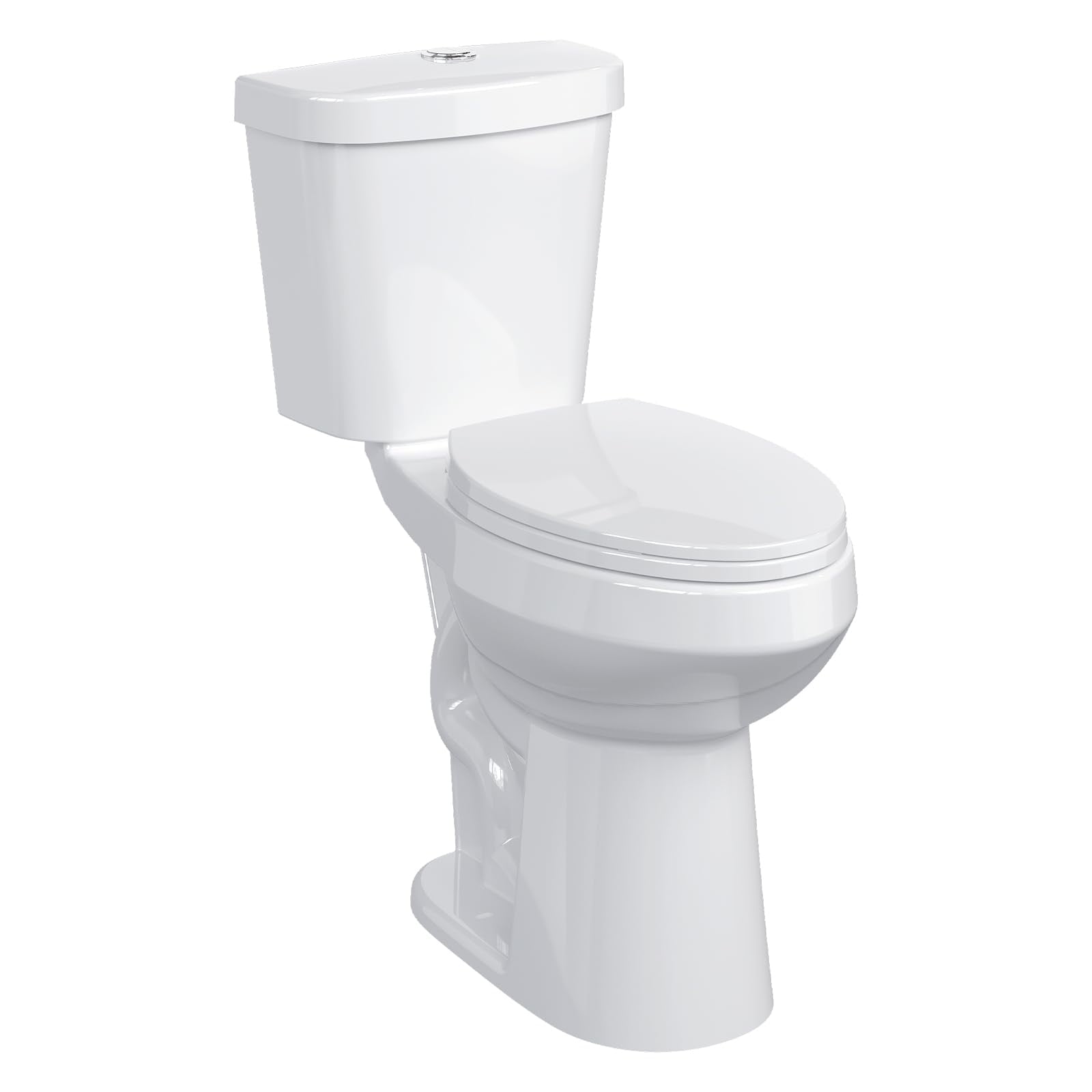 Two-Piece Toilets for Bathrooms, Comfort Chair Height Elongated Toilet ...