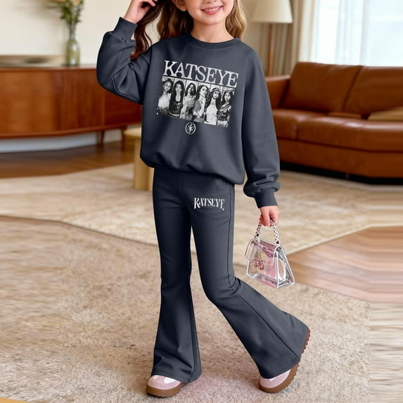 Two-Piece Youth Katse-ye Tracksuit Set -Cozy Crewneck Sweatshirt ...
