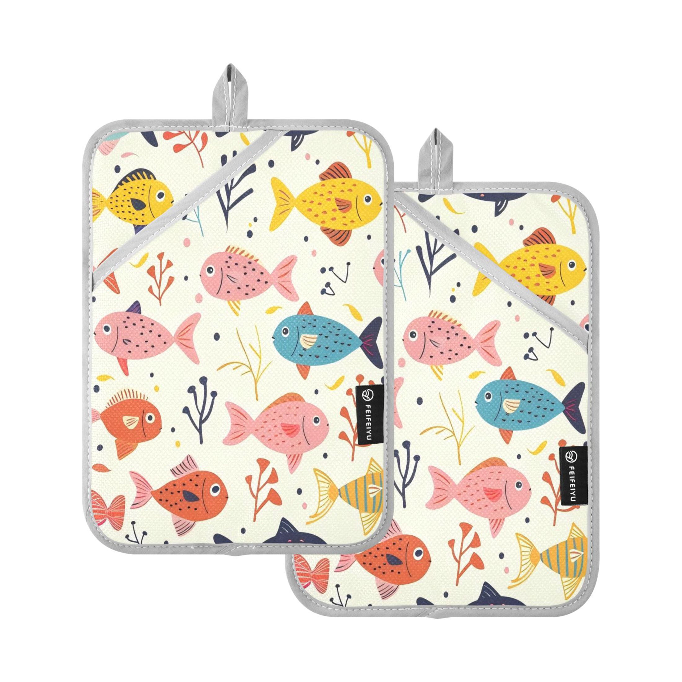 Two Pieces Of Square Heat Insulation Pad Oven Mitts 7x9.8 Inch Oven ...