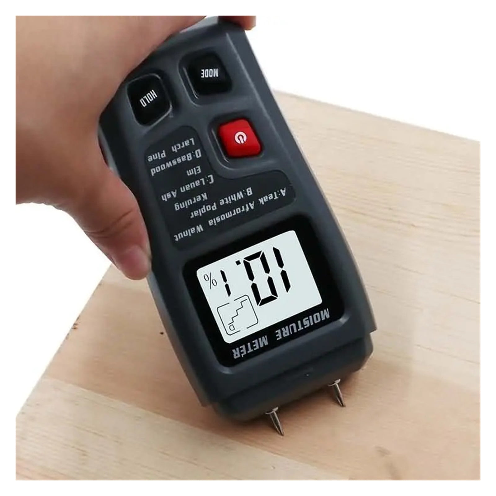 Two Pins Digital Wood Moisture Wood Humidity Tester Timber Damp ...