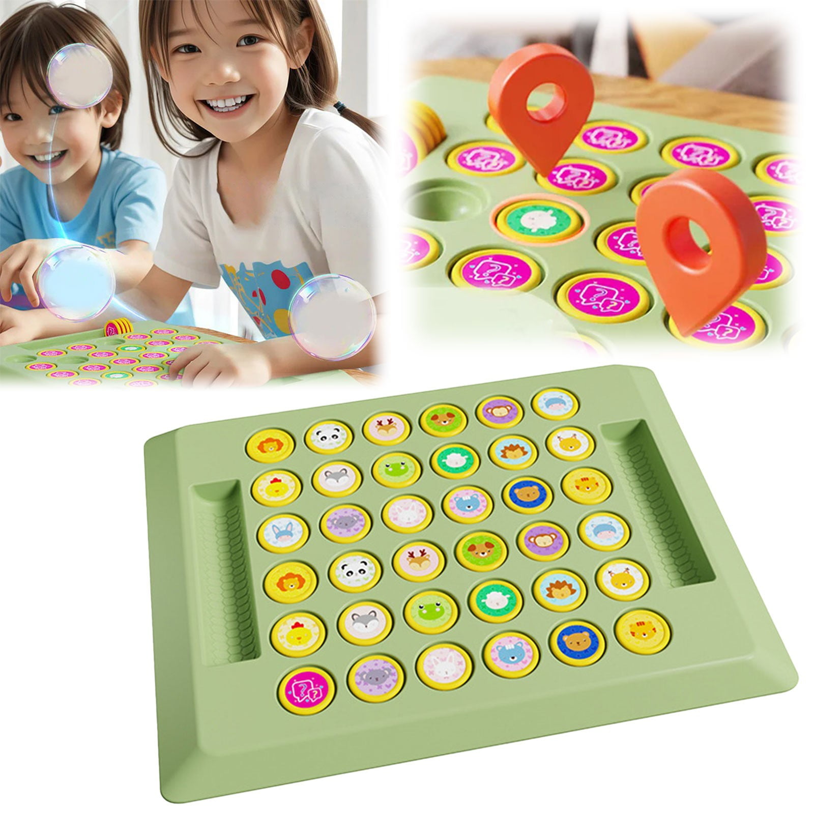 Two Player Animal Flip Chess Animal Memory Game Board Animal And Fruit ...