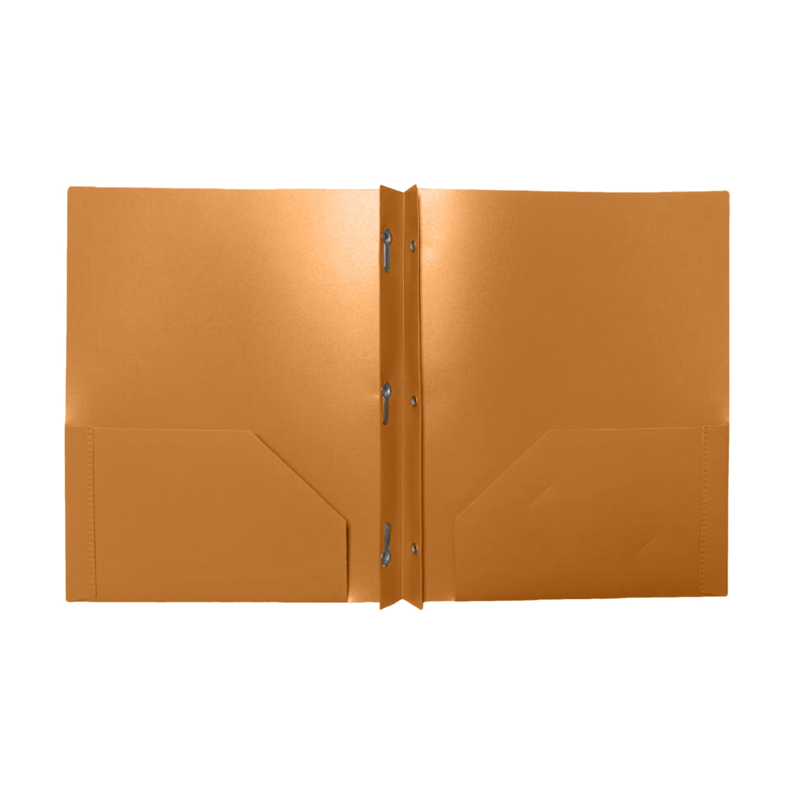 Two Pocket File Folder Three Hole Punch Prong Fasteners Colored Plastic ...