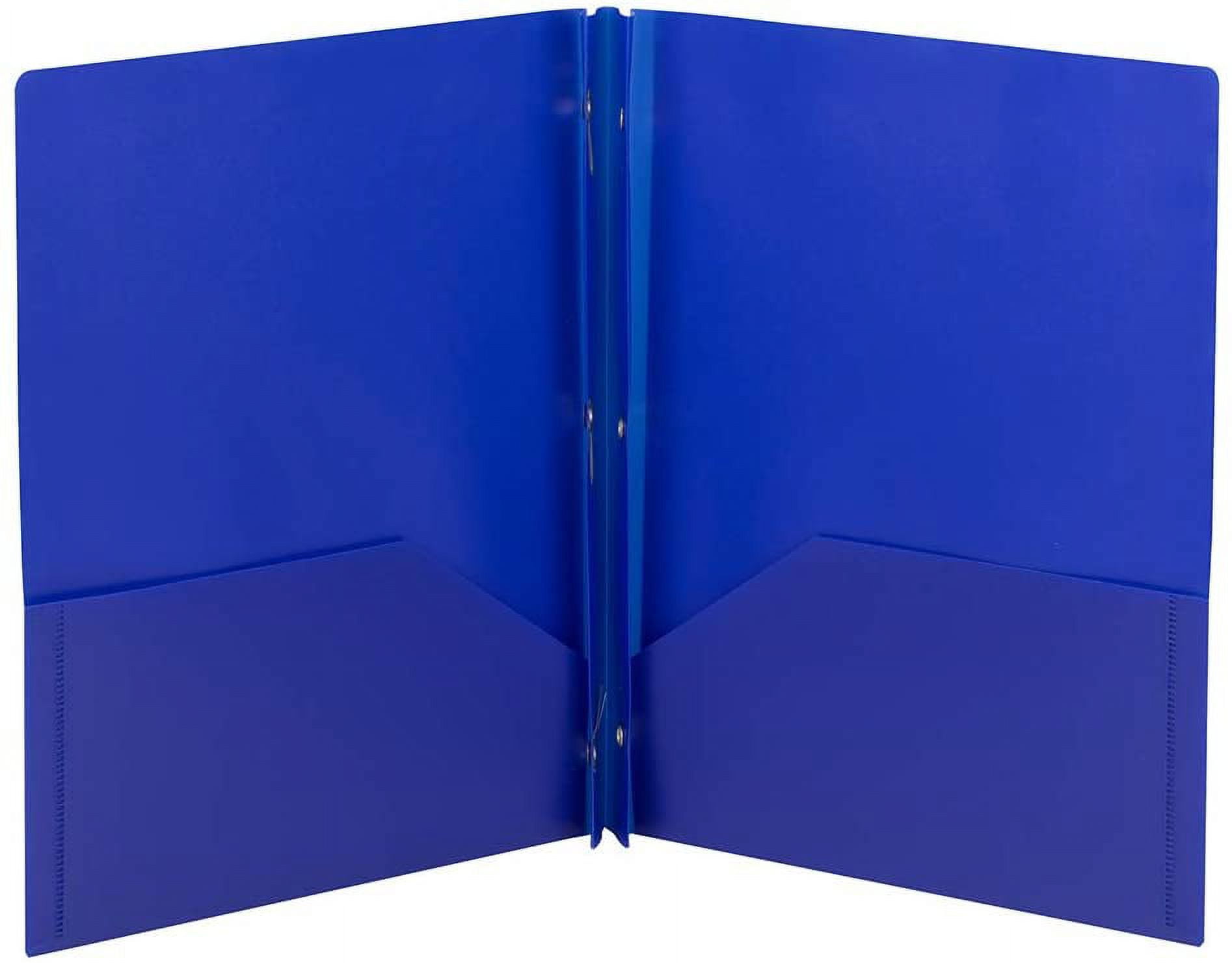 JYNOFD Heavy-Duty Plastic Poly Two-Pocket Folder, Three-Hole Prong ...