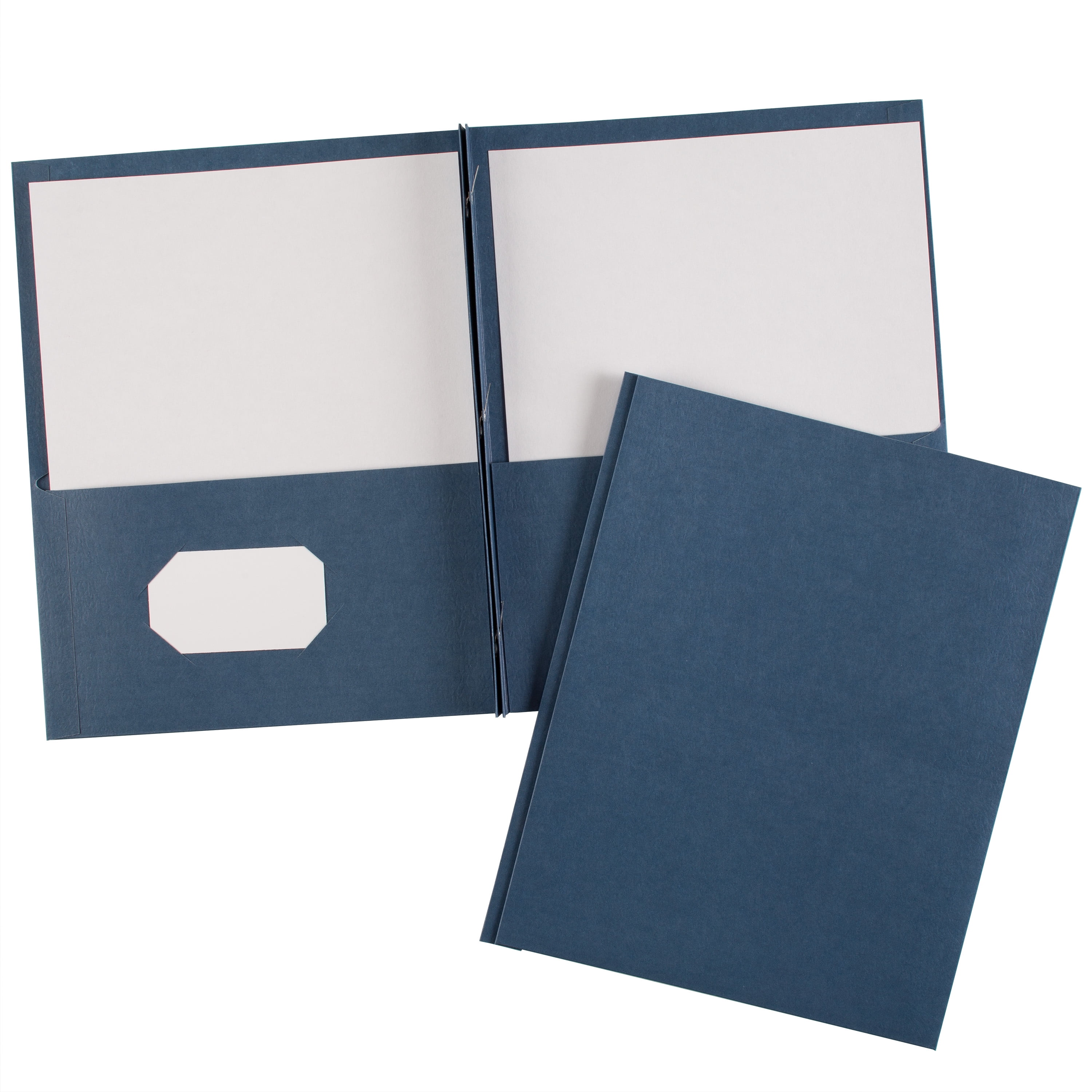 Two Pocket Folders with 3 Prong Fasteners, 25 Blue Folders (47975 ...