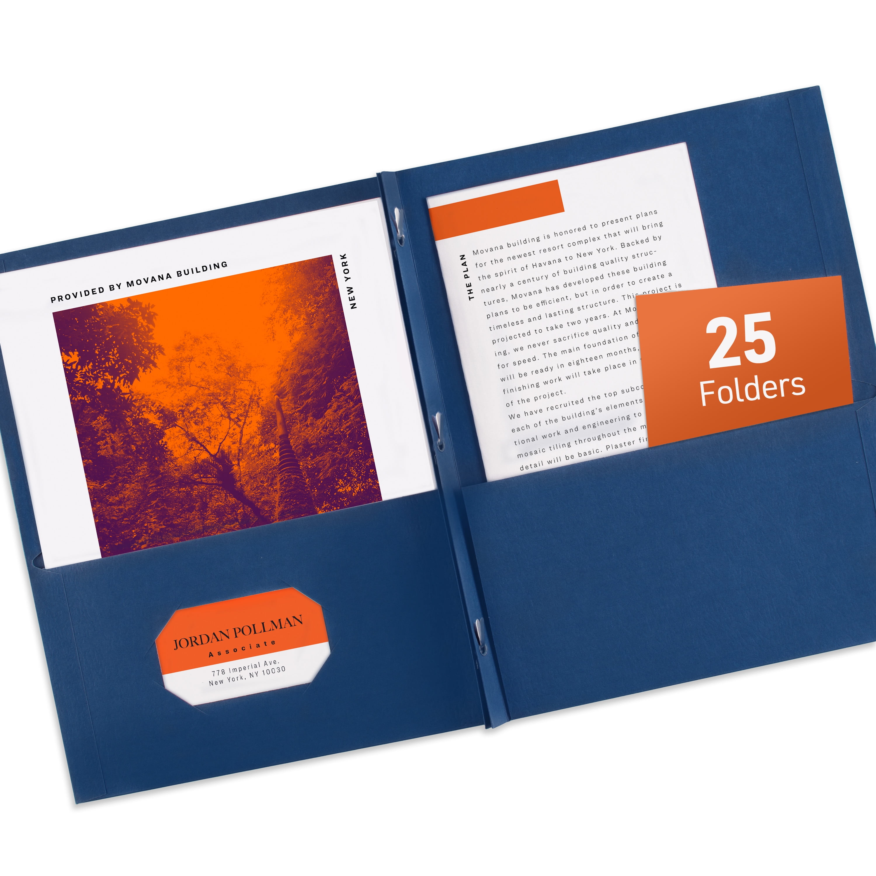 Avery Regular Size Paper, Two Pocket Folders with 3 Prong Fasteners, 25 ...