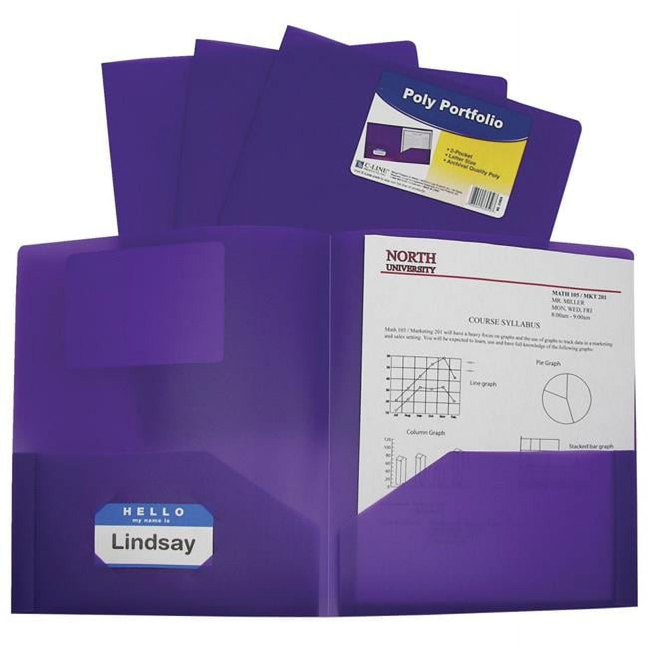 Two-Pocket Heavyweight Poly Portfolio Folder - Walmart.com