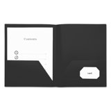 Two-Pocket Plastic Folders, 100-Sheet Capacity, 11 X 8.5, Black, 10 ...