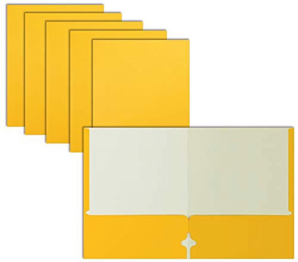 Better Office Products, Two Pocket Portfolio Folders, 50-Pack, Yellow ...