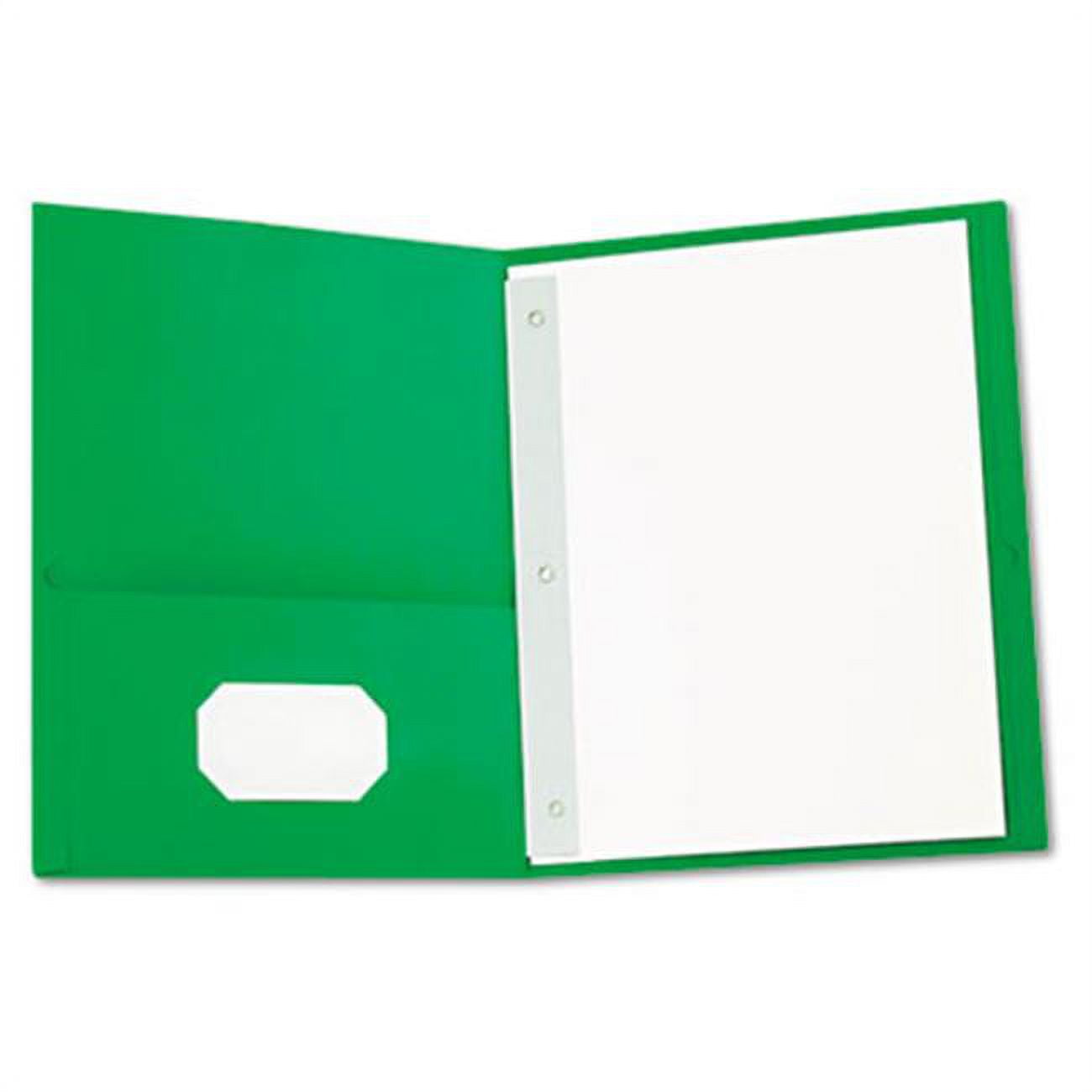 Two-Pocket Portfolios w/Tang Fasteners 11 x 8-1/2 Green 25/Box ...