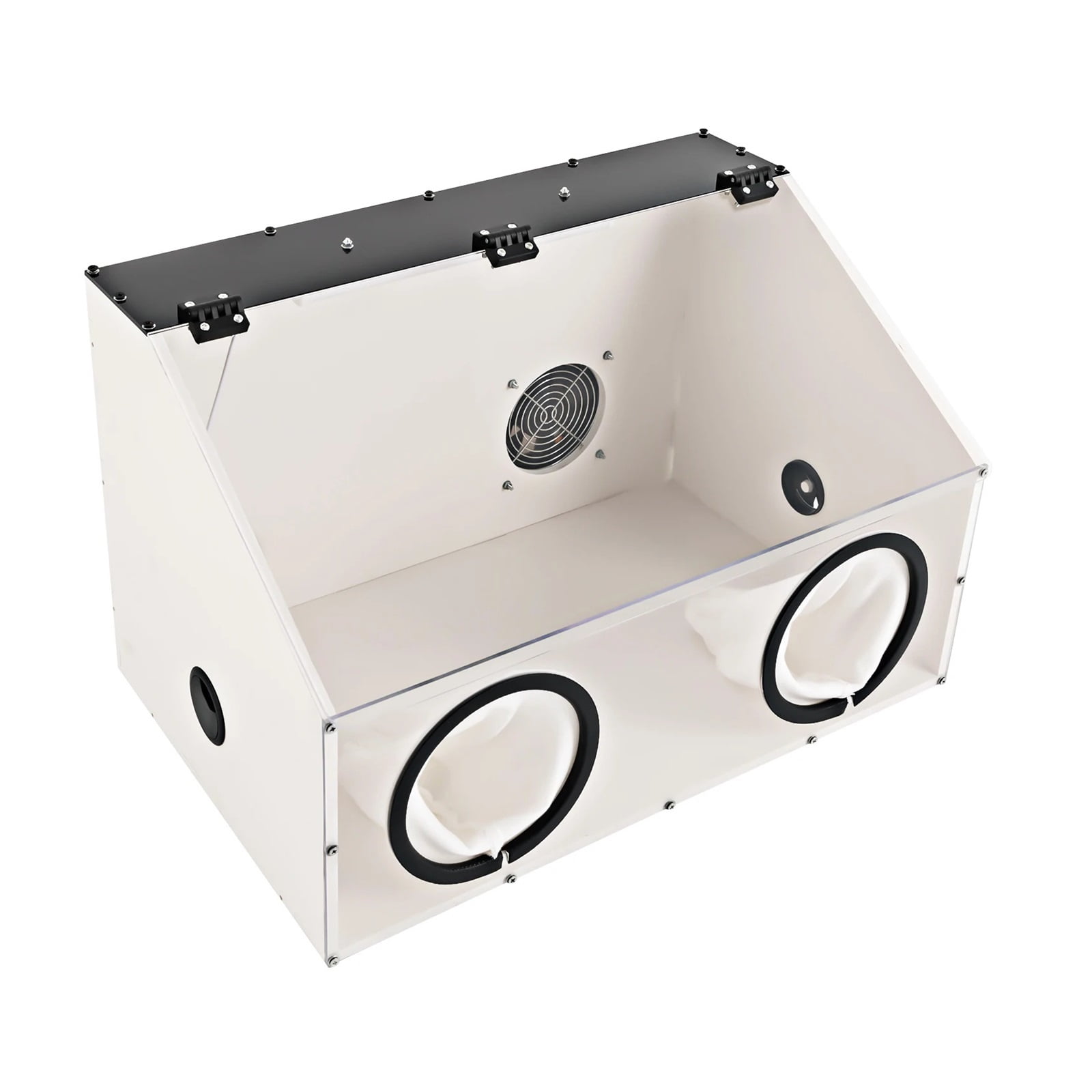 Two Pores Fully Enclosed Acrylic Dust Box, Electric Grinding Table ...