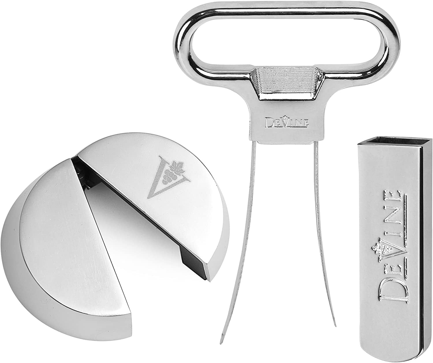 Two Prong Cork Puller and Foil Cutter - Stainless Steel Ah So Vintage ...