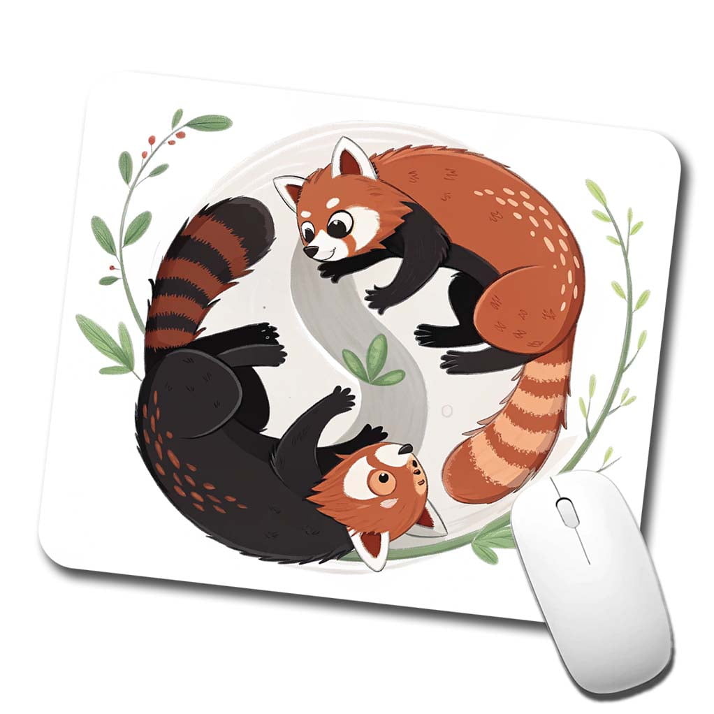 Two Red Pandas Yin Yang Cute Mouse Pad Low Profile Gaming Mat - Walmart.com