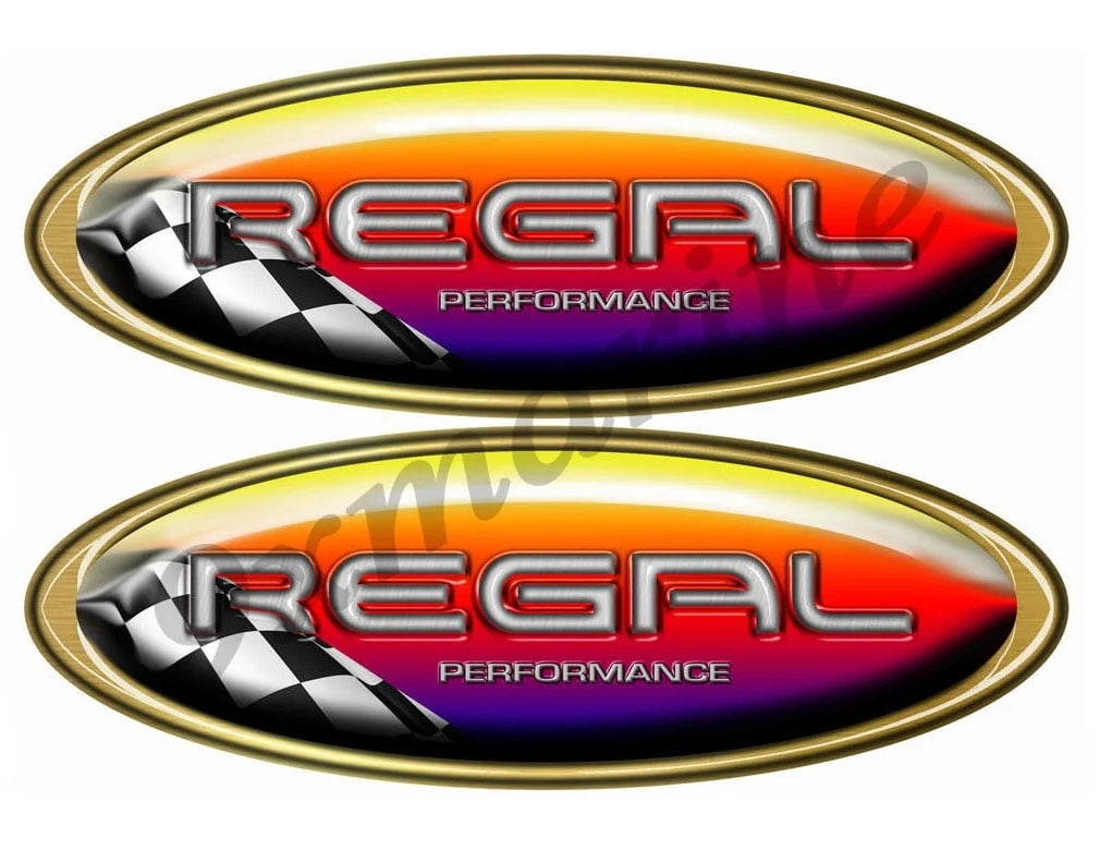 Two Regal Boat Oval Racing Sticker Set - Walmart.com