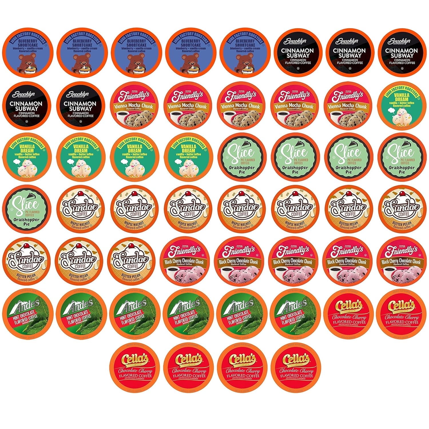 Two Rivers Coffee Flavored Coffee Pods Compatible with Keurig 52 Pack ...