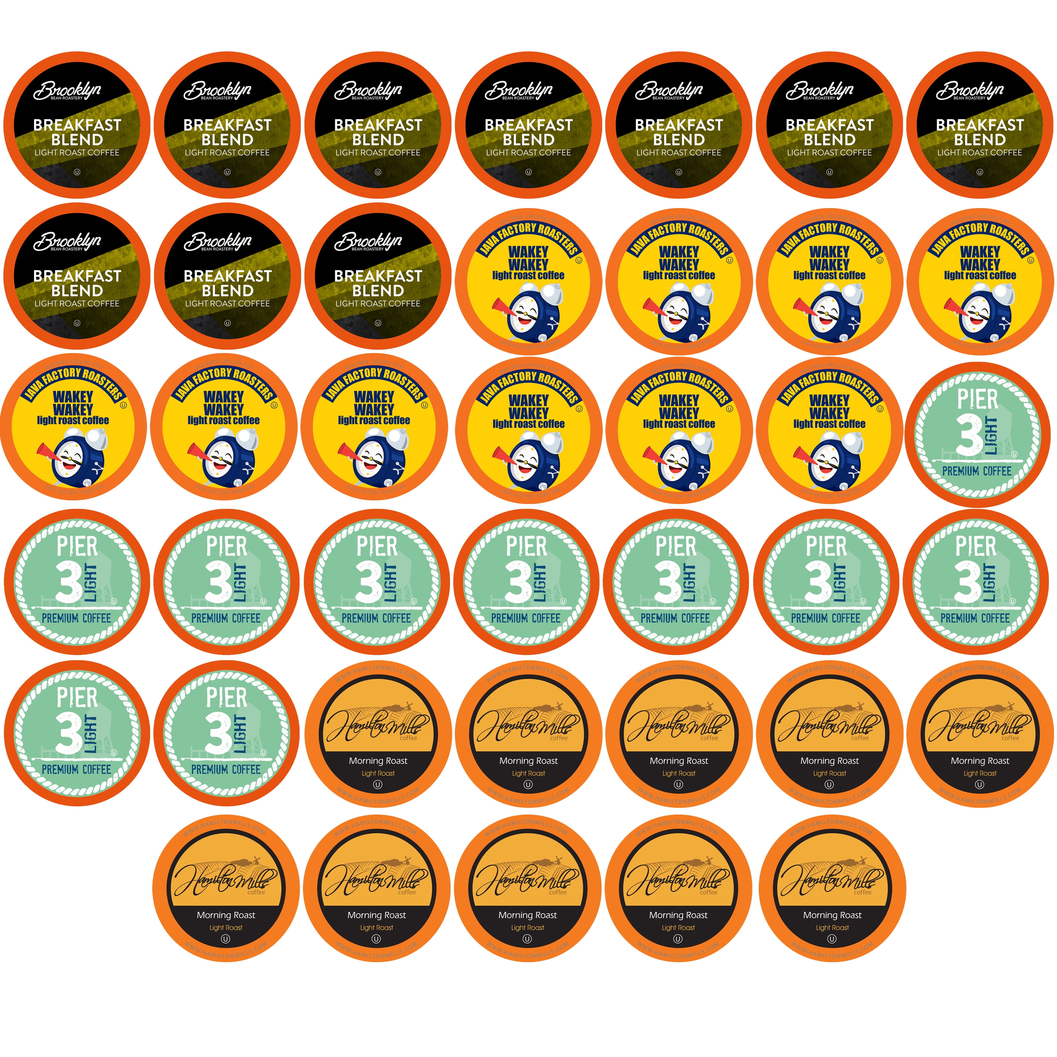 Two Rivers Coffee Light Roast Coffee Pods Compatible with Keurig Coffee ...