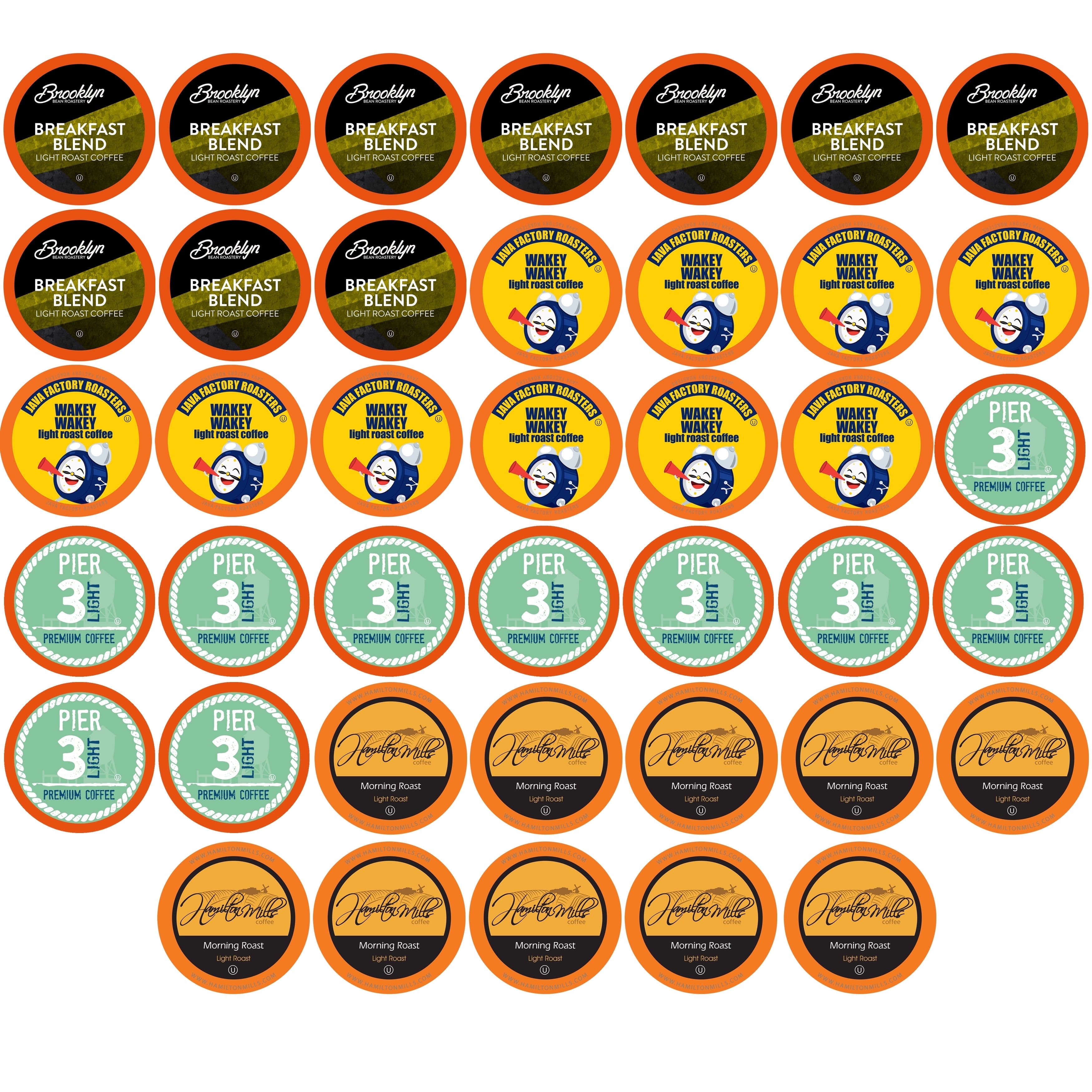 Two Rivers Coffee Light Roast Coffee Pods Compatible with Keurig Coffee ...