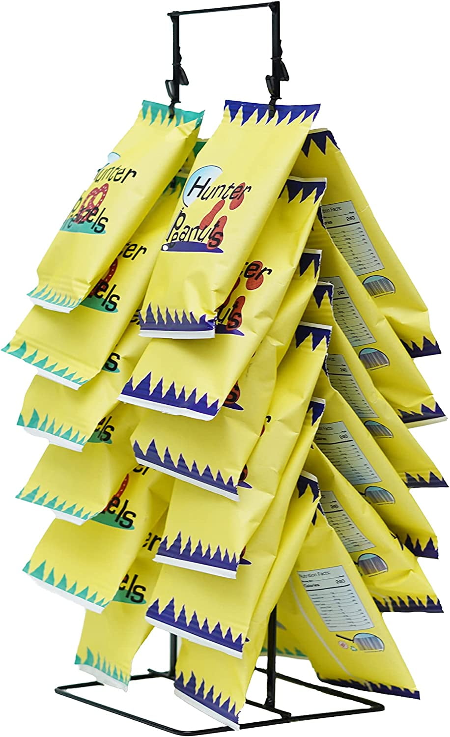 Two Round Strip Snacks Potato Chips Display Rack in Black - 22 H x 8.5 ...